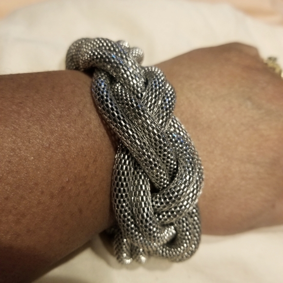 Jewelry | Twisted Silver Bracelet | Poshmark